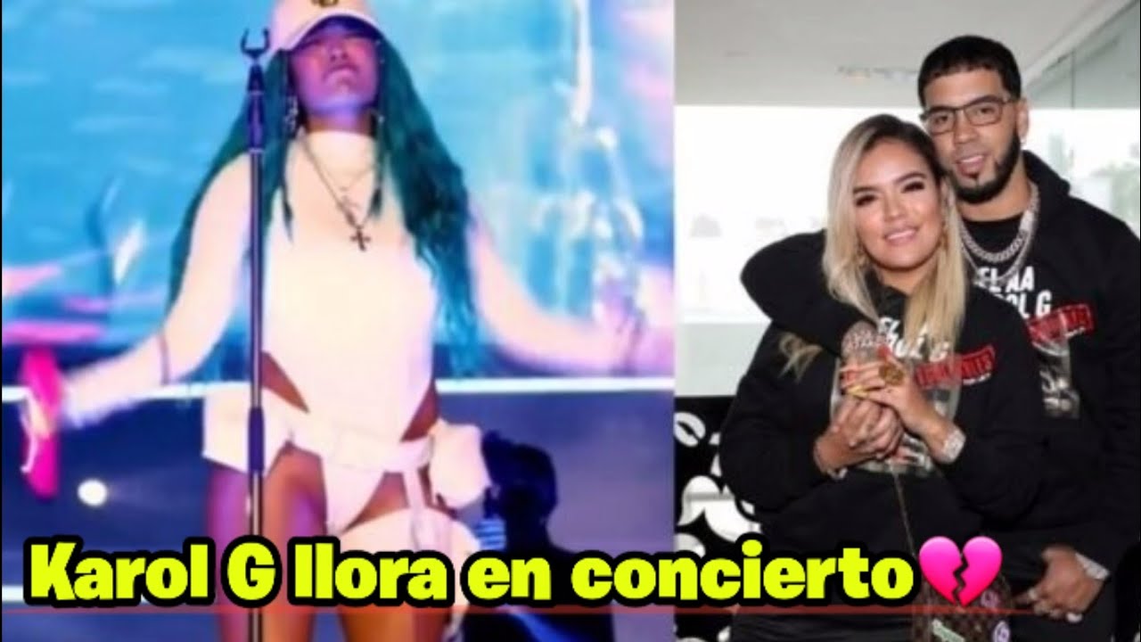 En pleno concierto, Karol G rompió en llanto mientras cantaba tema que le dedicó a Anuel – La ...